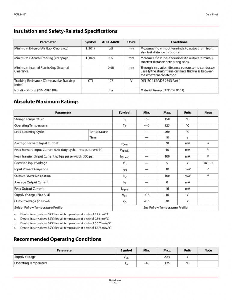 ACPL-M49T datasheet page 5
