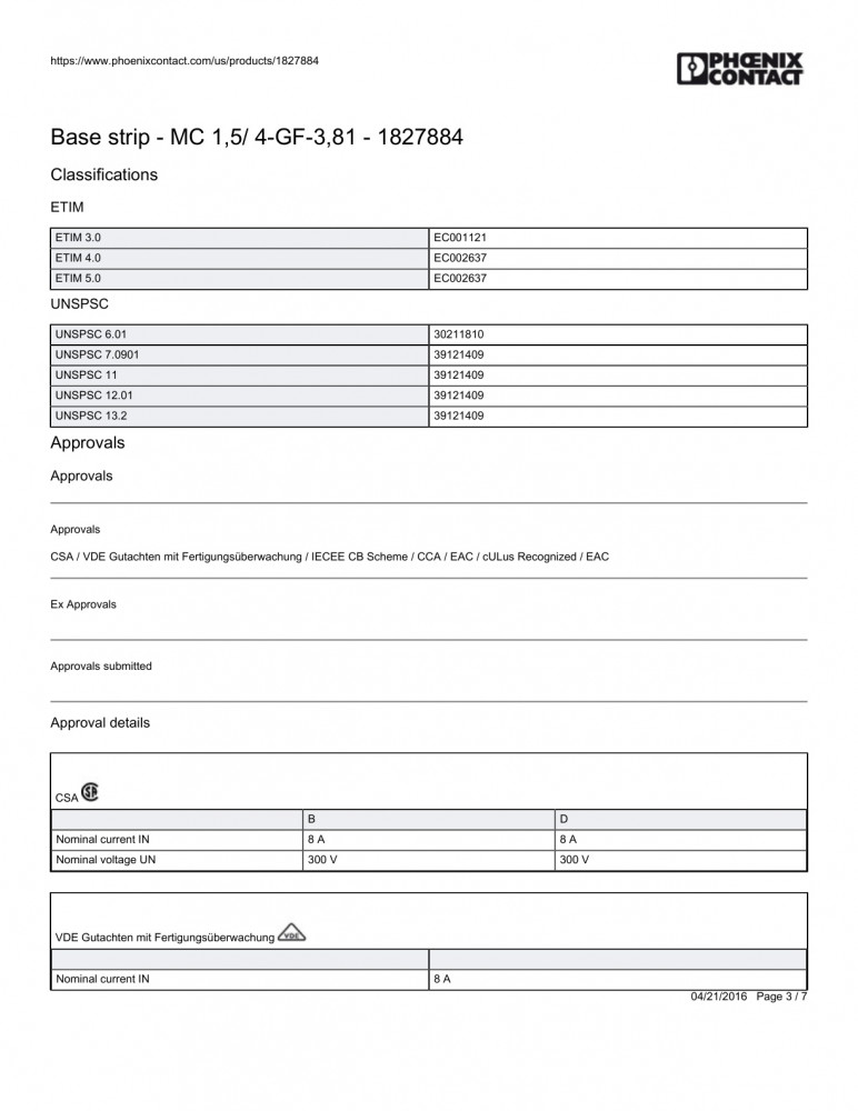 Phoenix Contact 1827884 technical document page 3