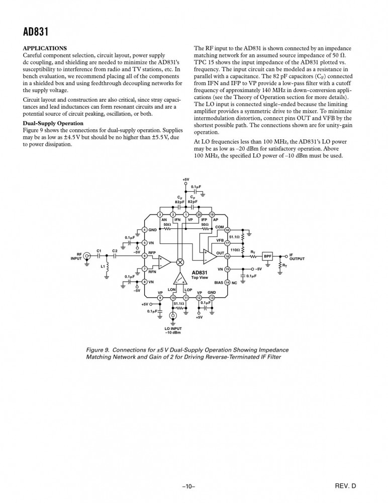AD831 datasheet page 10