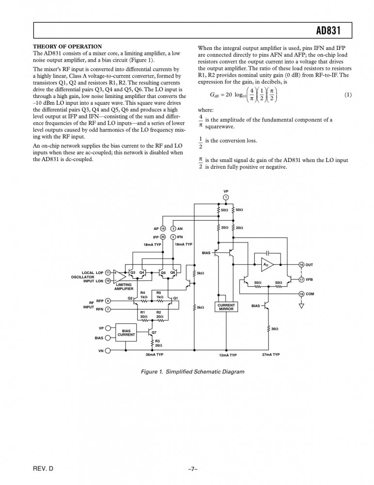 AD831 datasheet page 7