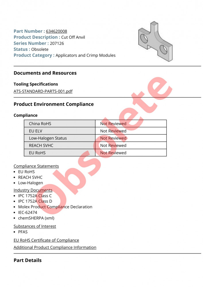 Tooling document preview, page 1