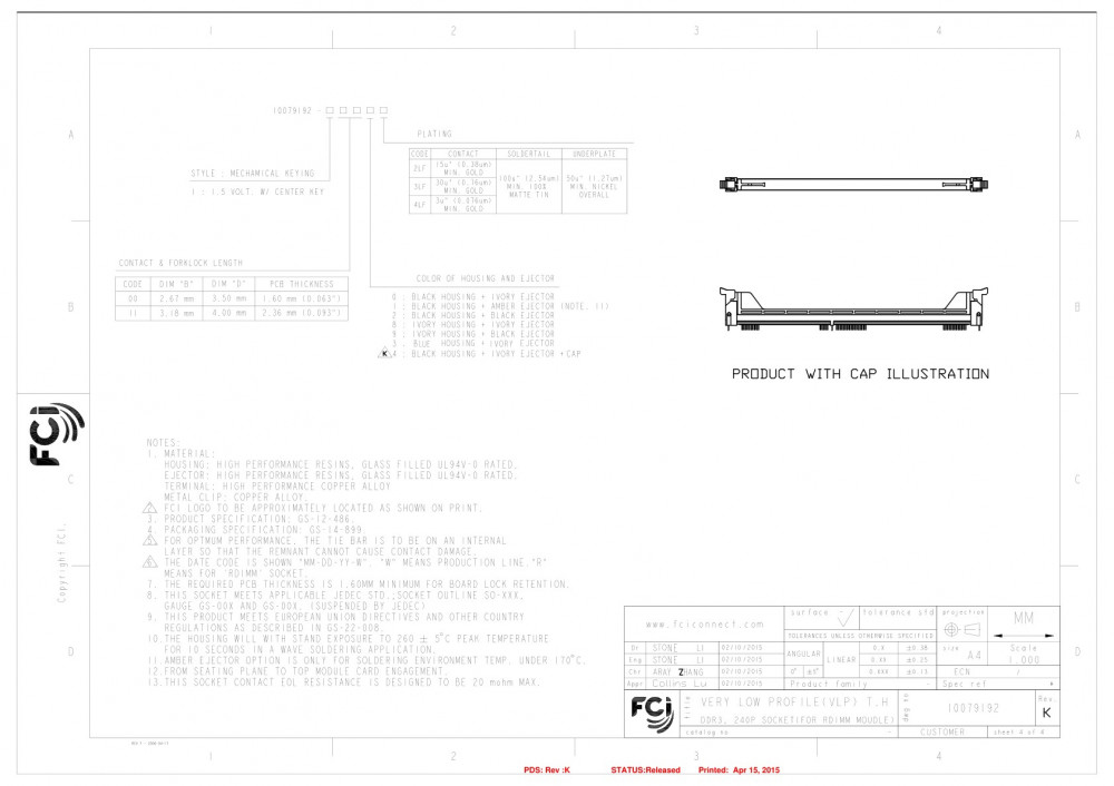 Amphenol 10079192-11103LF drawing page 4
