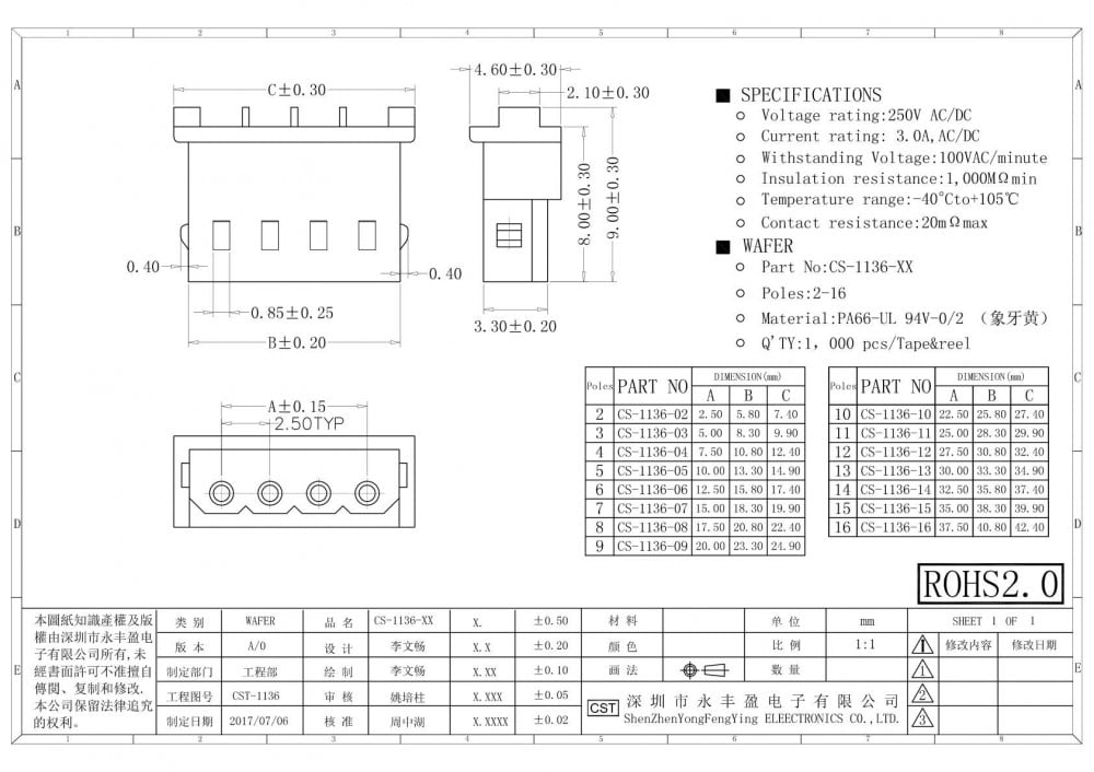 CST CS-1136 technical drawing