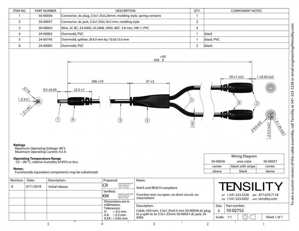 Tensility International 10-02752 product drawing preview