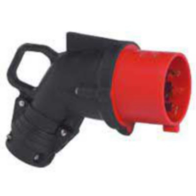 Angled plug Hypra - IP 44 - 380/415 V~ - 32 A - 3P+E - rubber for sale