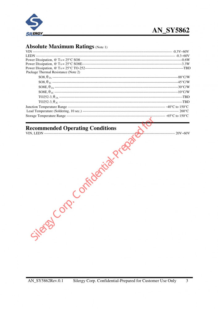 SY5862FAC datasheet page 3