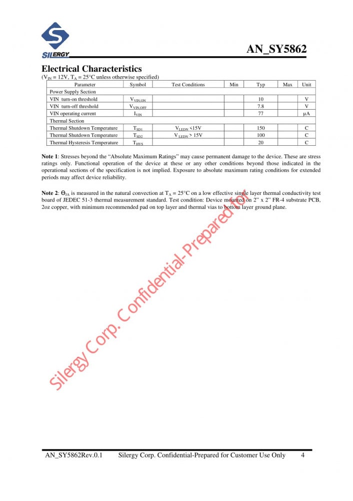 SY5862FAC datasheet page 4