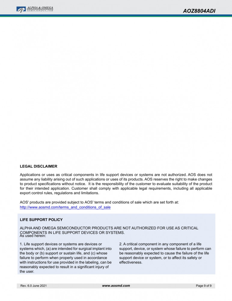 AOZ8804ADI datasheet page 9