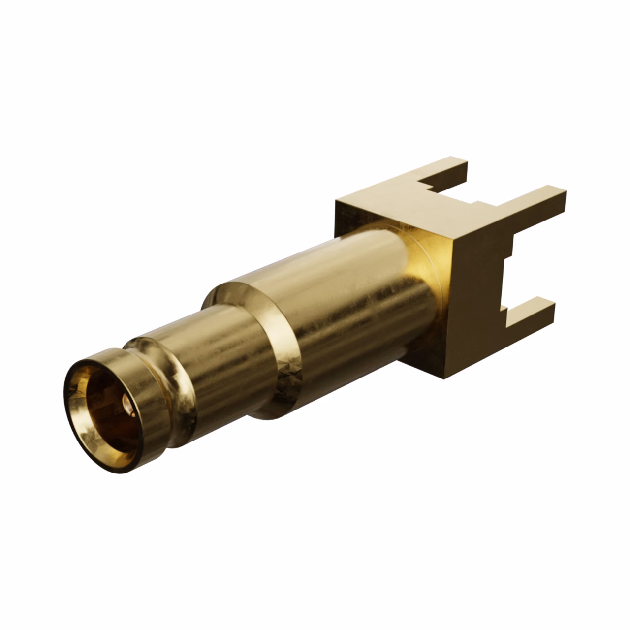 DIN 1.0/2.3 Jack, Straight, PCB Receptacle, Through Hole, Gold (Au) Plated, 19.10mm Height, 75 Ohms for sale