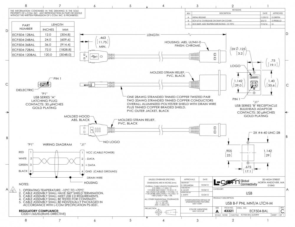ECF504-24BAL technical document page