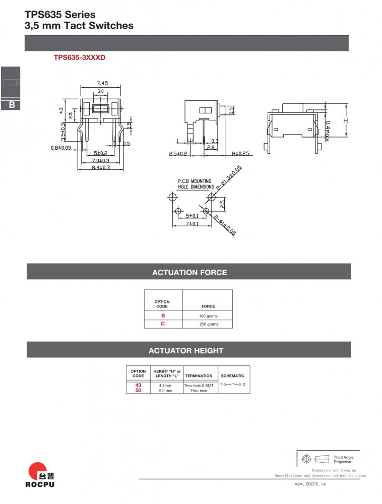 TPS635 series technical document page 3