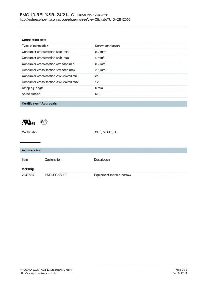 Phoenix Contact 2942658 catalog page 3