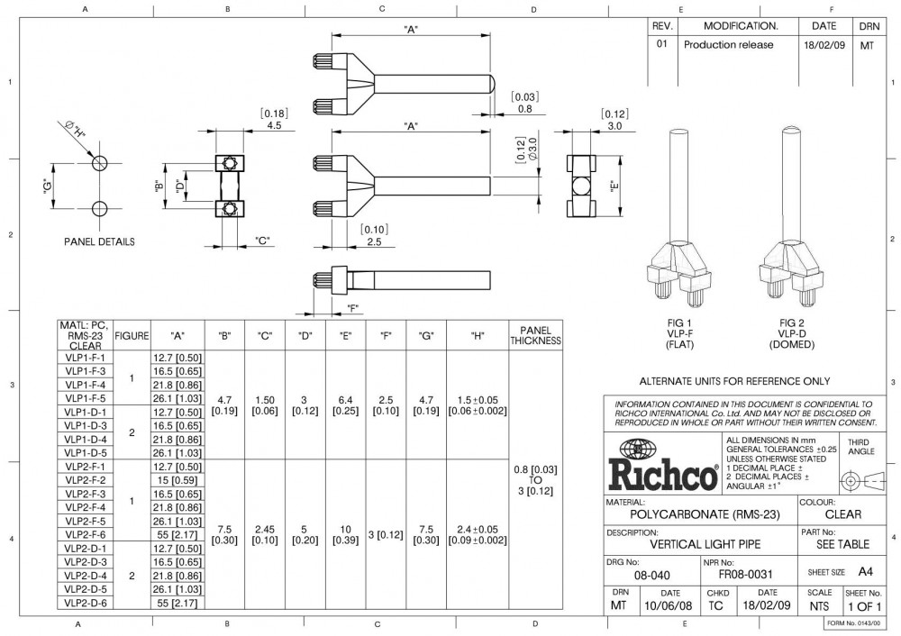 Essentra VLP1-D-1 technical drawing preview