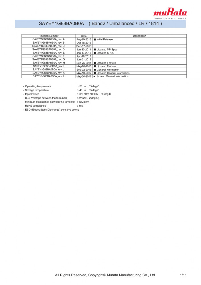 SAYEY1G88BA0B0AR00 datasheet page 2