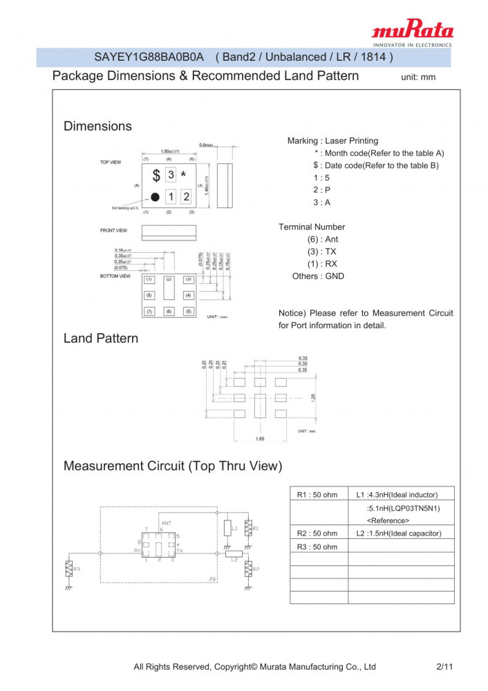 SAYEY1G88BA0B0AR00 datasheet page 3