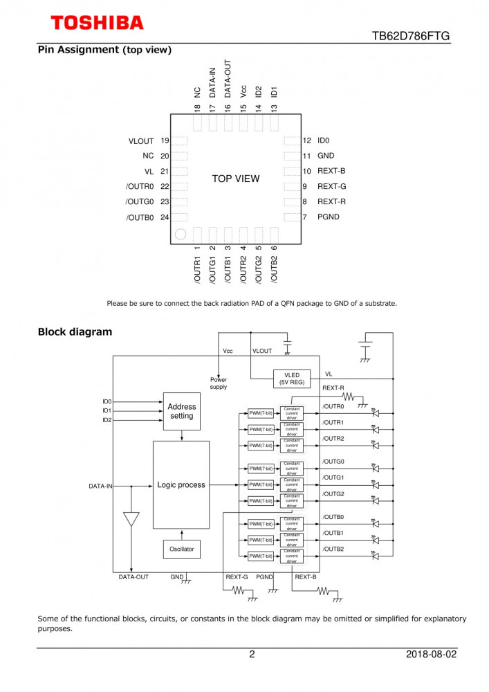 TB62D786FTG datasheet page 2