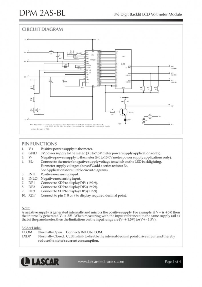 DPM 2AS-BL technical document page 3
