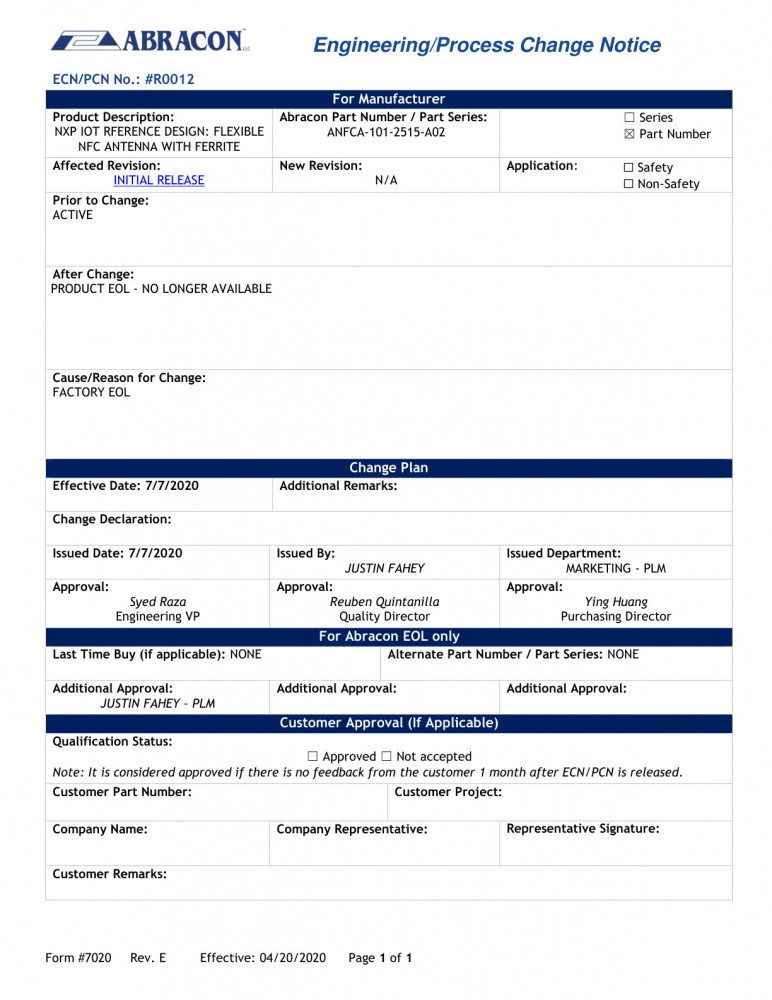ANFCA-101-2515-A02 technical document, page 1