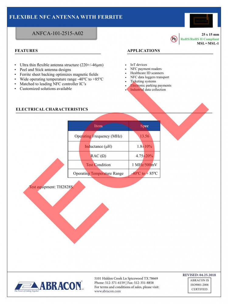 ANFCA-101-2515-A02 technical document, page 2