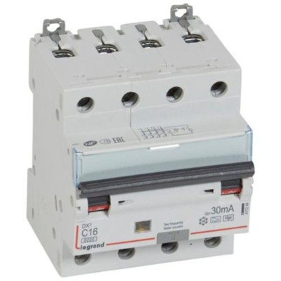 RCBO DX³ 6000A 4 poles 16A curve C type F 30mA for sale