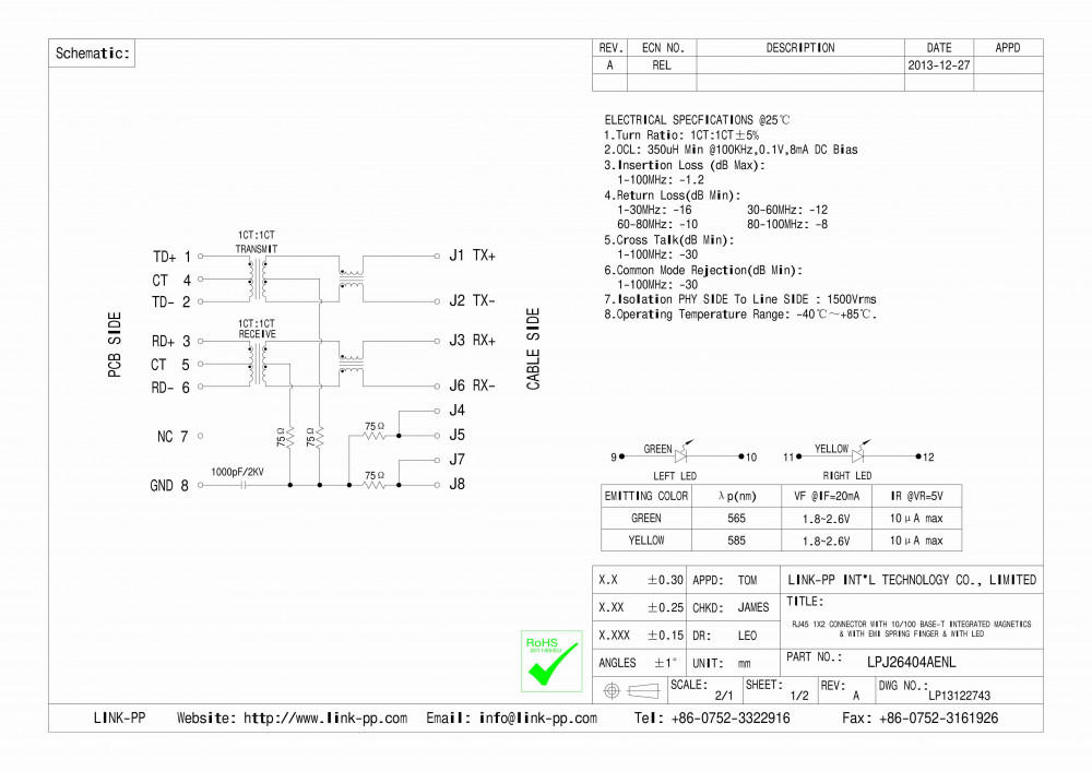 LPJ26404AENL datasheet page 1