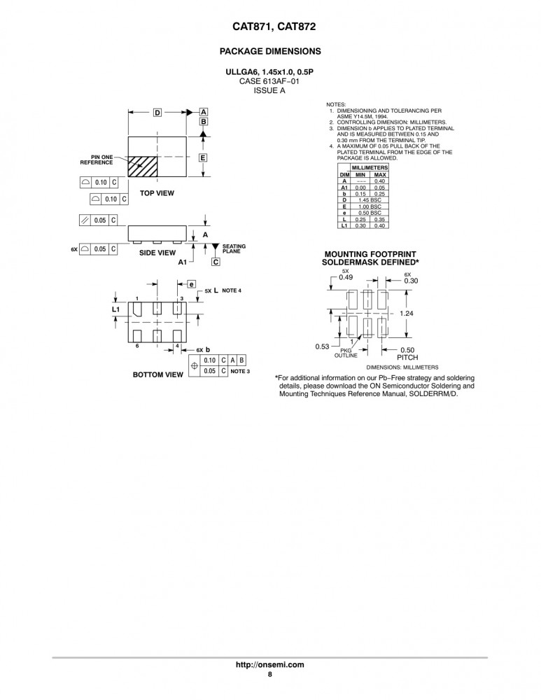CAT872 datasheet page 8