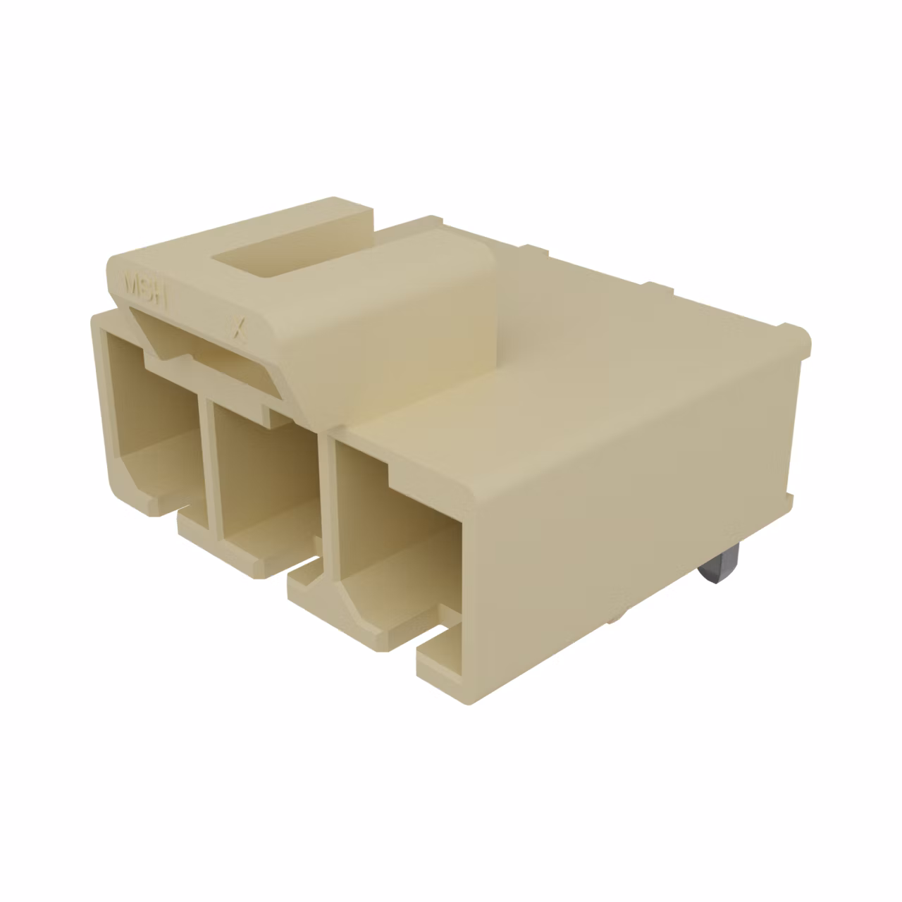 Mega-Fit ColorLock Right-Angle Header, 5.70mm Pitch, Single Row, 3 Circuits, Matte Tin (Sn) Plating, Glow-Wire Capable, Tray, Natural for sale