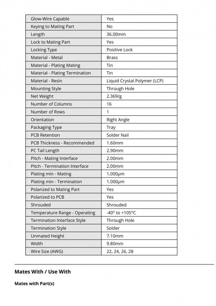 MOLEX 2200301161 technical document page 3