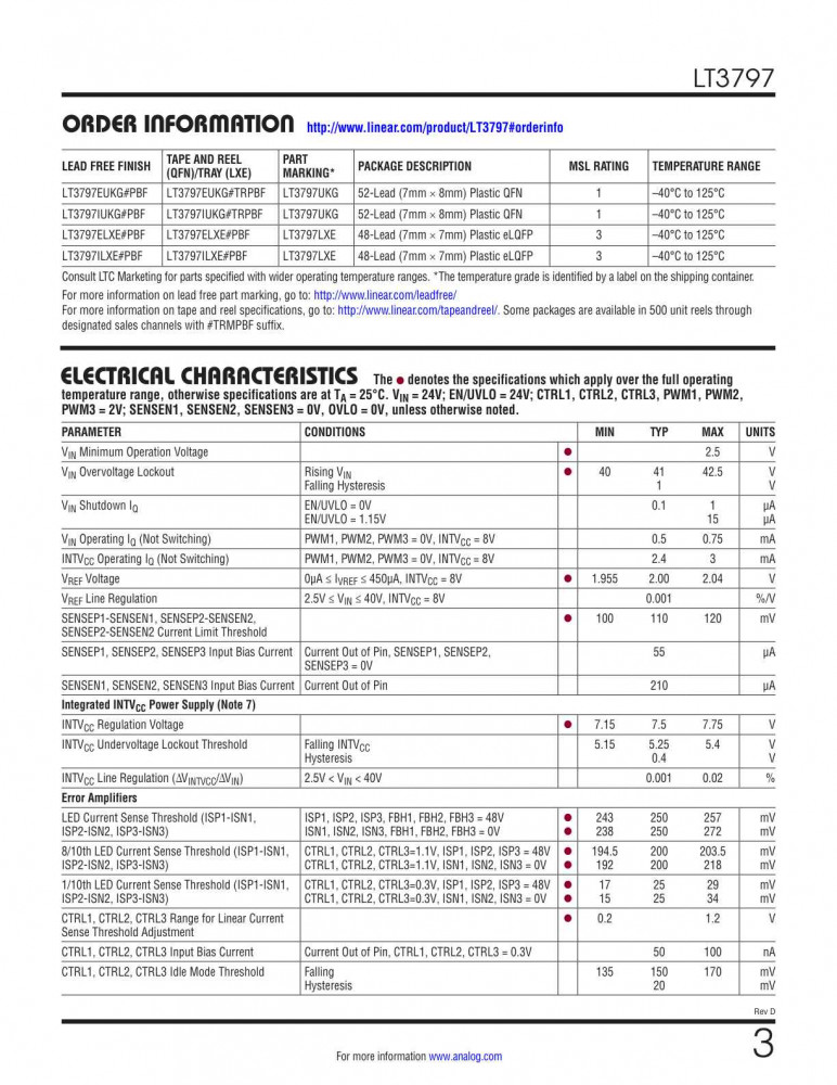 LT3797 datasheet page 3