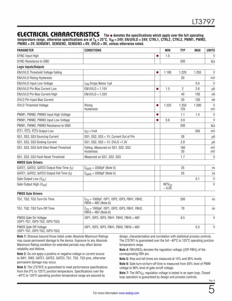 LT3797 datasheet page 5