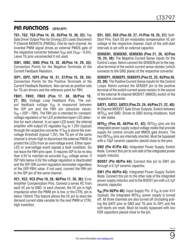 LT3797 datasheet page 9