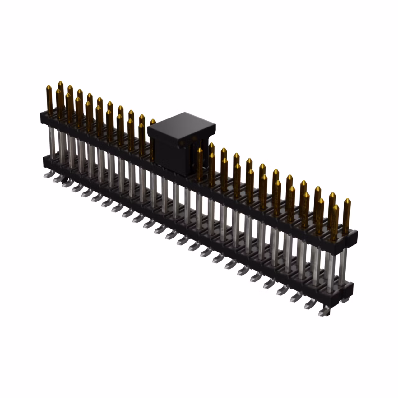 2.00mm Pitch Milli-Grid Header, Vertical, Surface Mount, Dual Row Dual Body, 50 Circuits, 0.75µm Gold (Au) Plating, 9.30mm Stacking Height, with Cap and Pegs, Tape and Reel, Lead-Free for sale