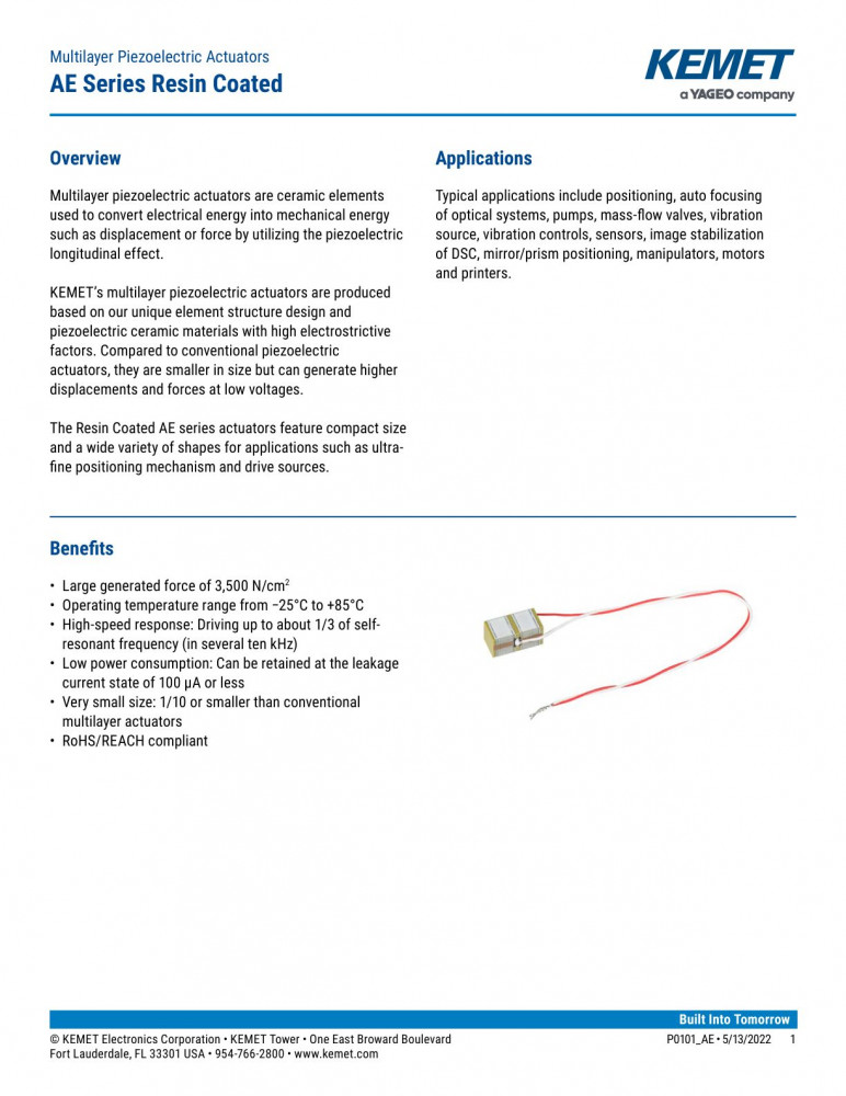 AE series technical document page 1