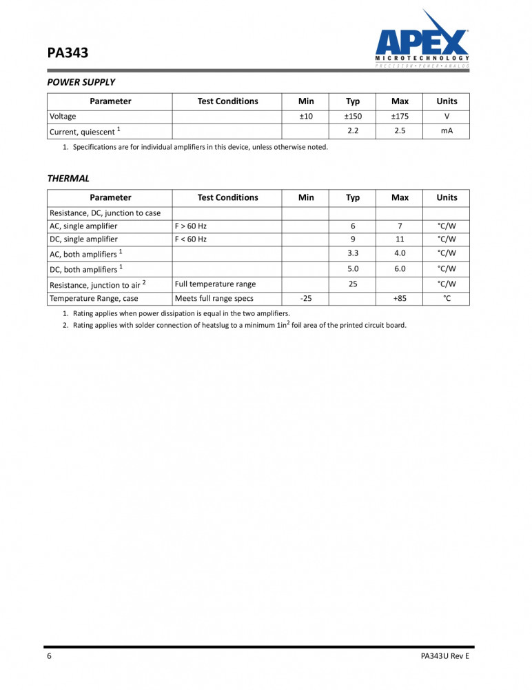 PA343 datasheet page 6