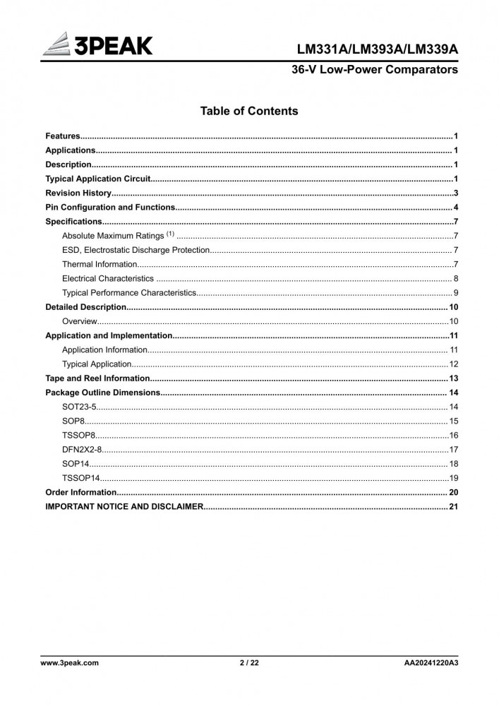 LM393A-TSR datasheet page 2