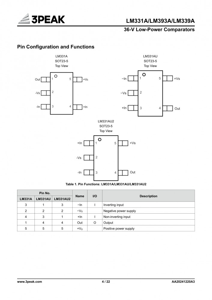 LM393A-TSR datasheet page 4