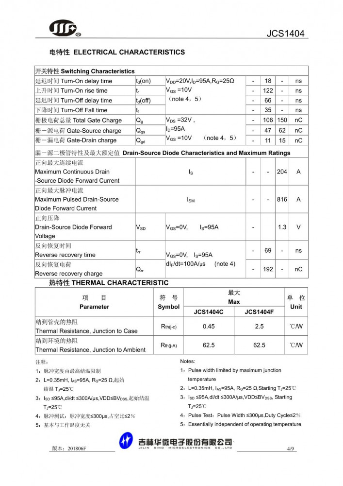 JCS1404C datasheet page 4