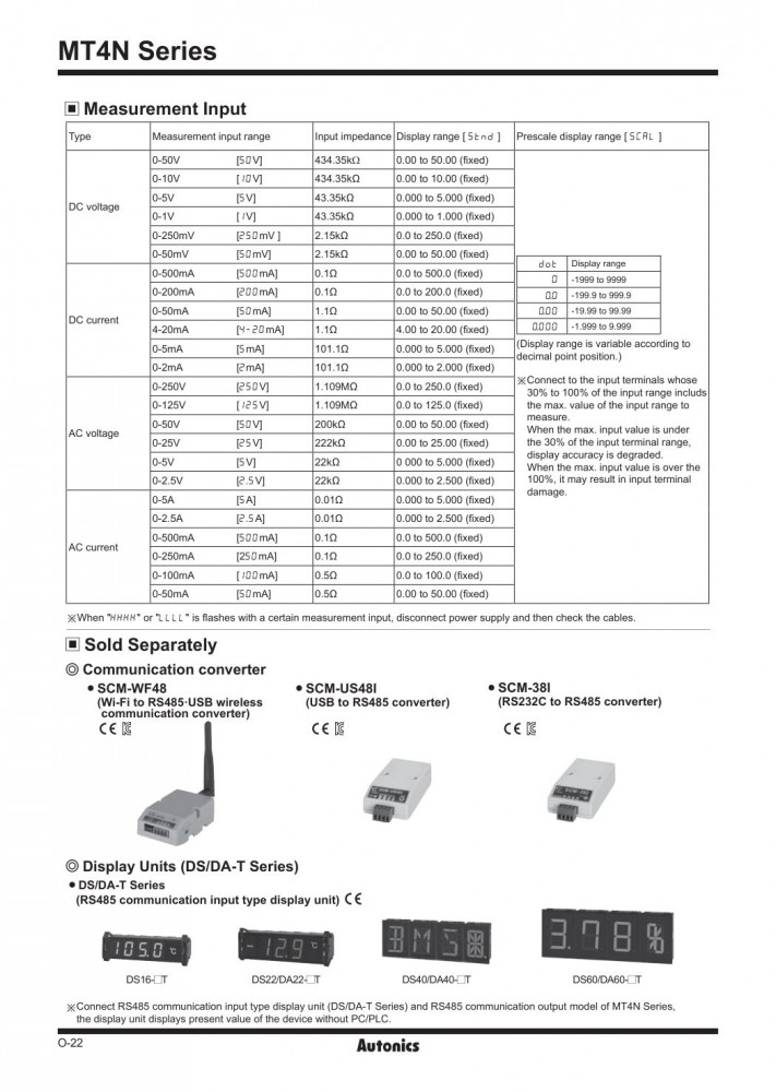 MT4N Series documentation page 7