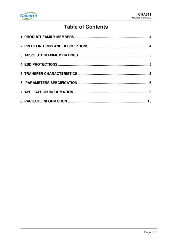 CHA611 datasheet page 3