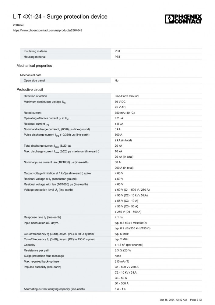 Phoenix Contact 2804649 technical document page 3