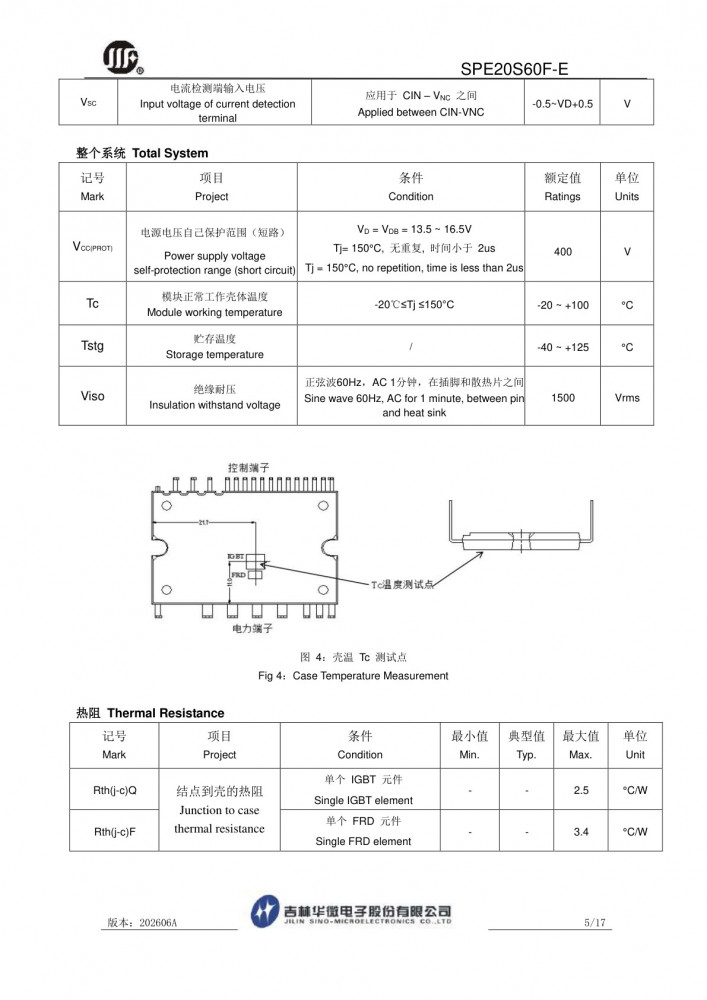 SPE20S60F-E datasheet page 5