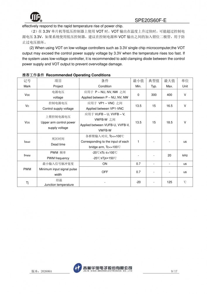 SPE20S60F-E datasheet page 9