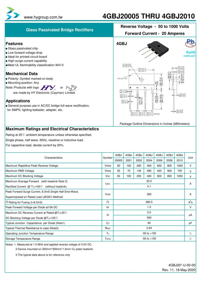 4GBJ2010 datasheet page 1