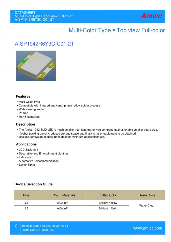 A-SP1942R6Y3C-C01-2T approval sheet page 2