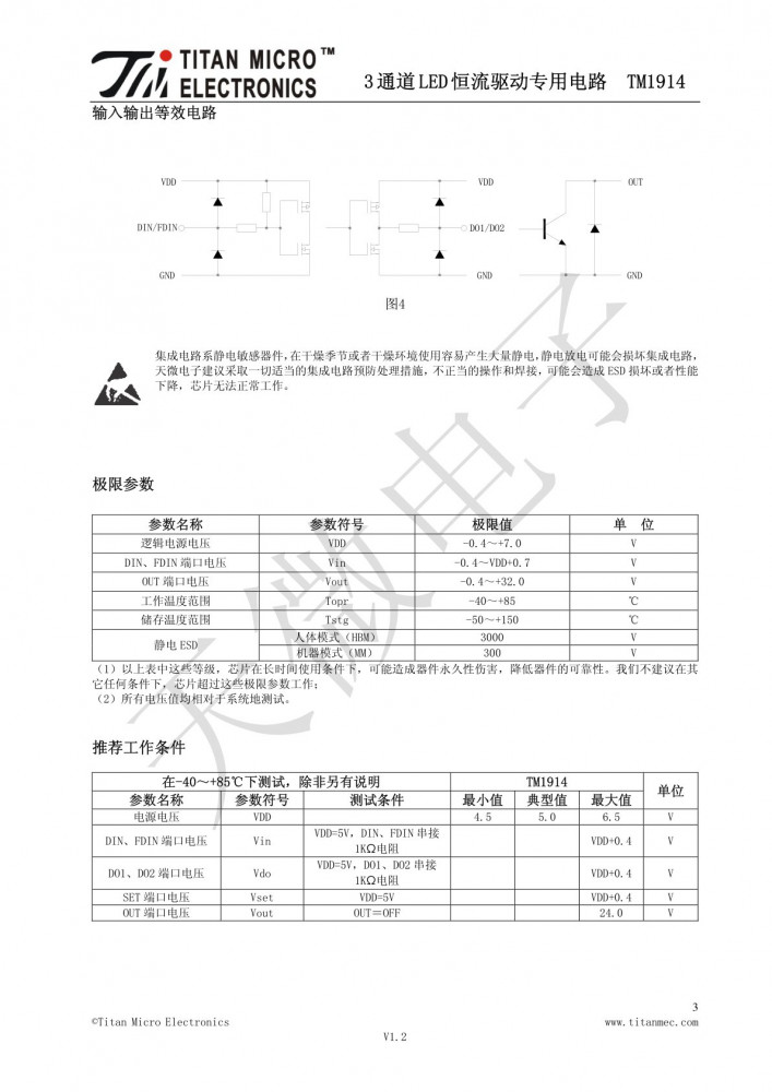 TM1914 datasheet page 3