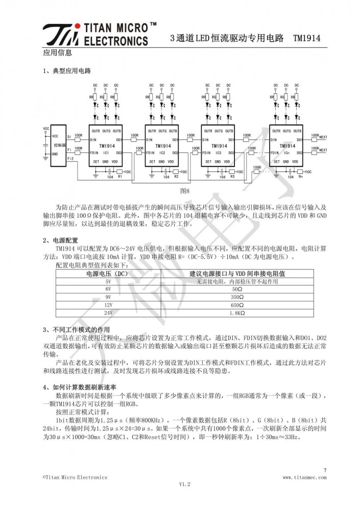 TM1914 datasheet page 7