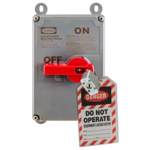 Industrial Grade, Disconnect Switches, Unfused Switch, Three Pole, 60A 600V AC, Screw Terminals, NEMA 4XEnclosure, With Aux Contact for sale