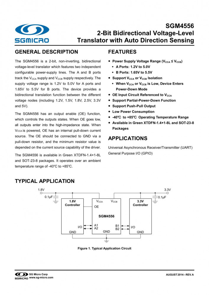 SGM4556 datasheet page 1