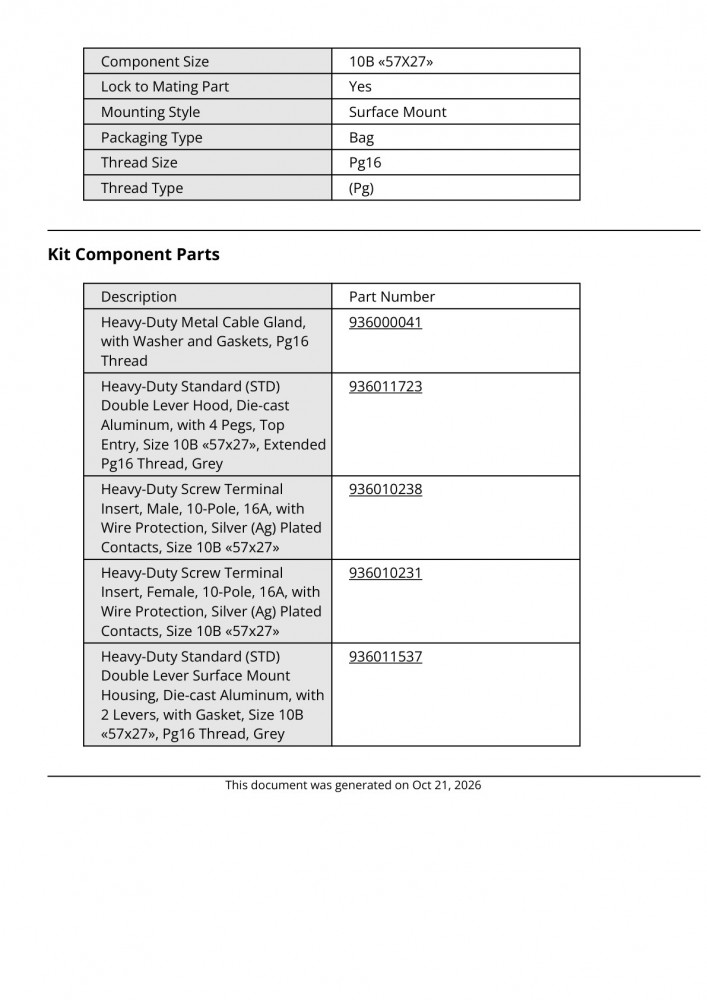 Technical document preview 3 for MOLEX 936030056