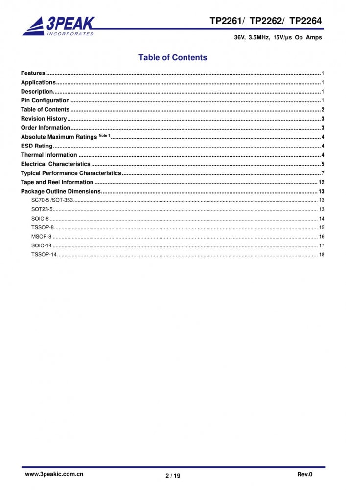 TP2264-SR datasheet page 2